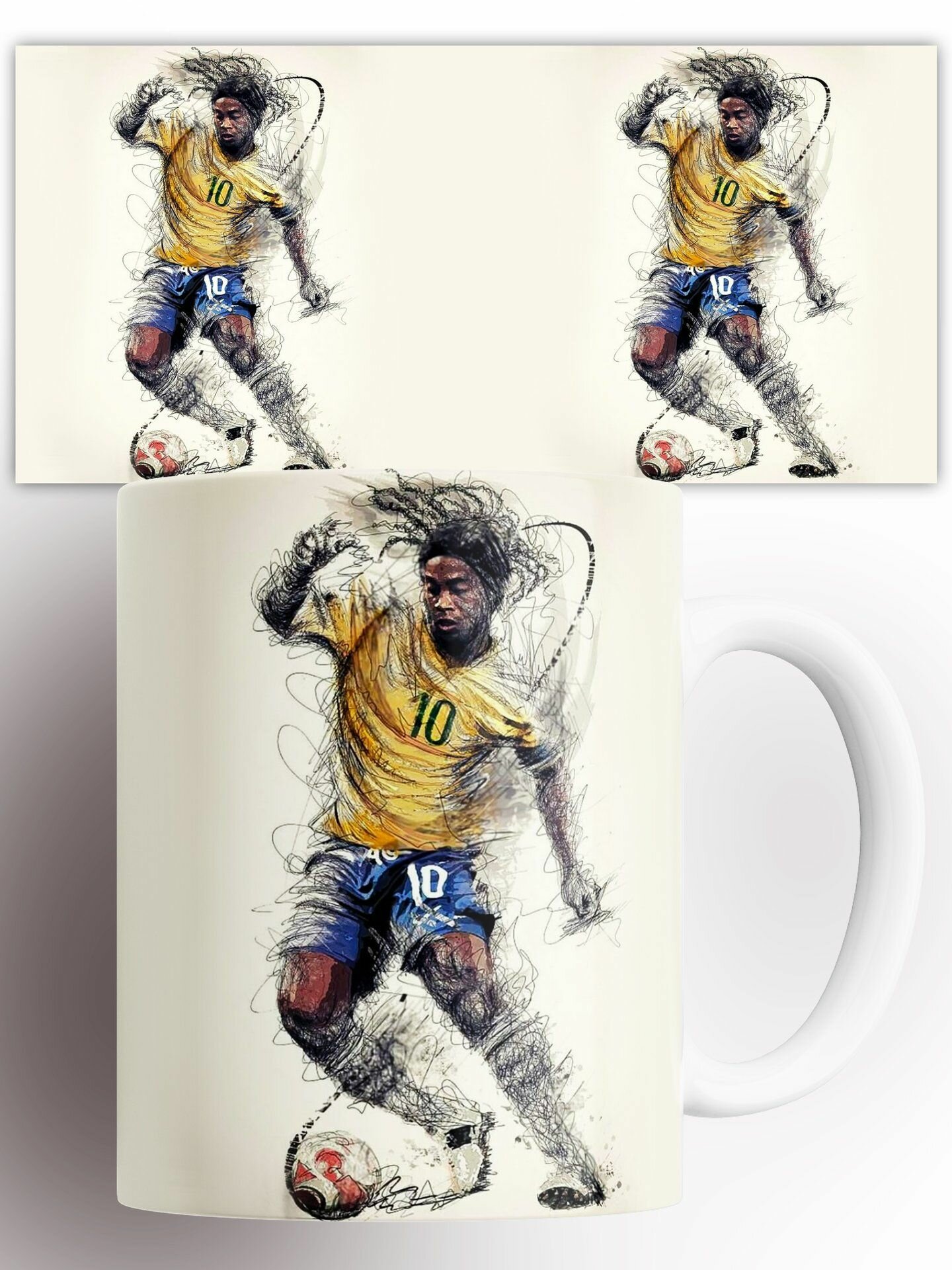 Кружка Футболист футболист Роналдиньо 330 мл