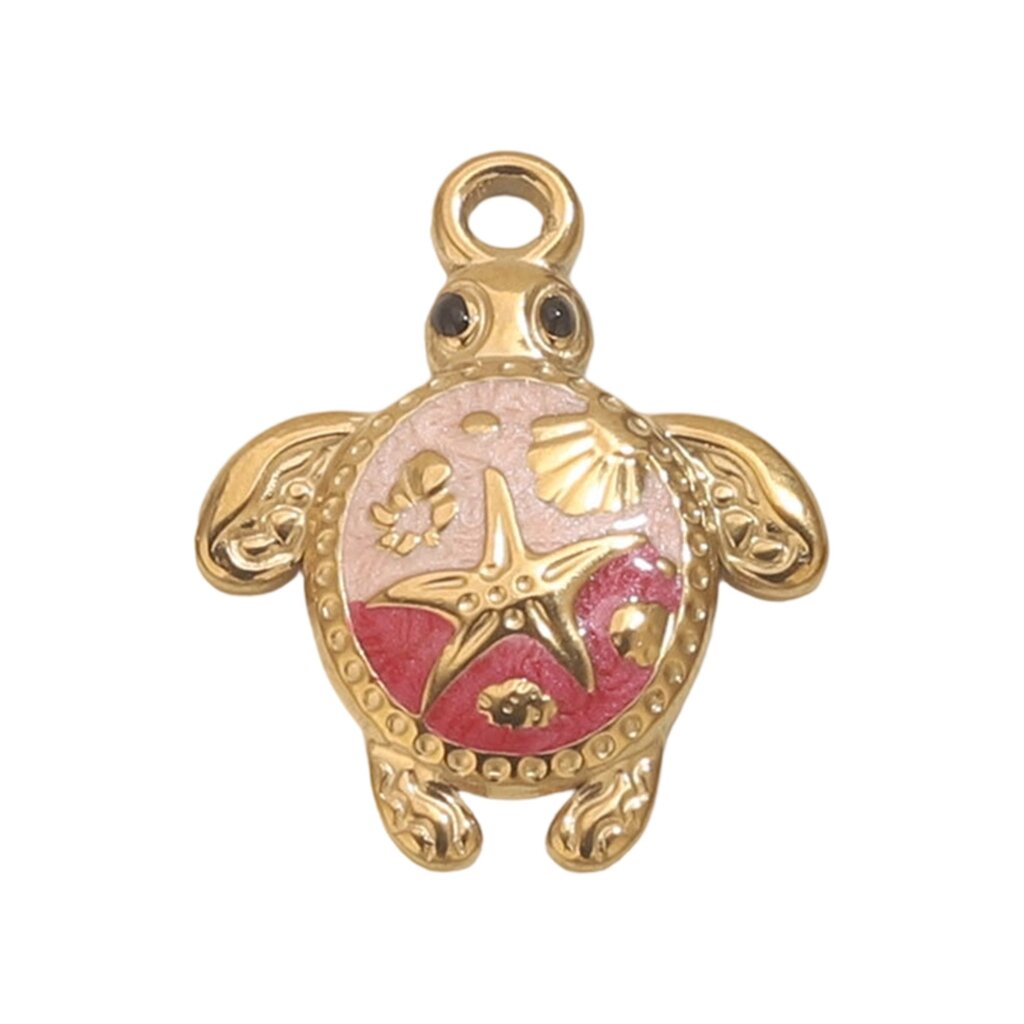 Подвеска в Виде Маленькой Черепашьей Короны -Розовый Стиль