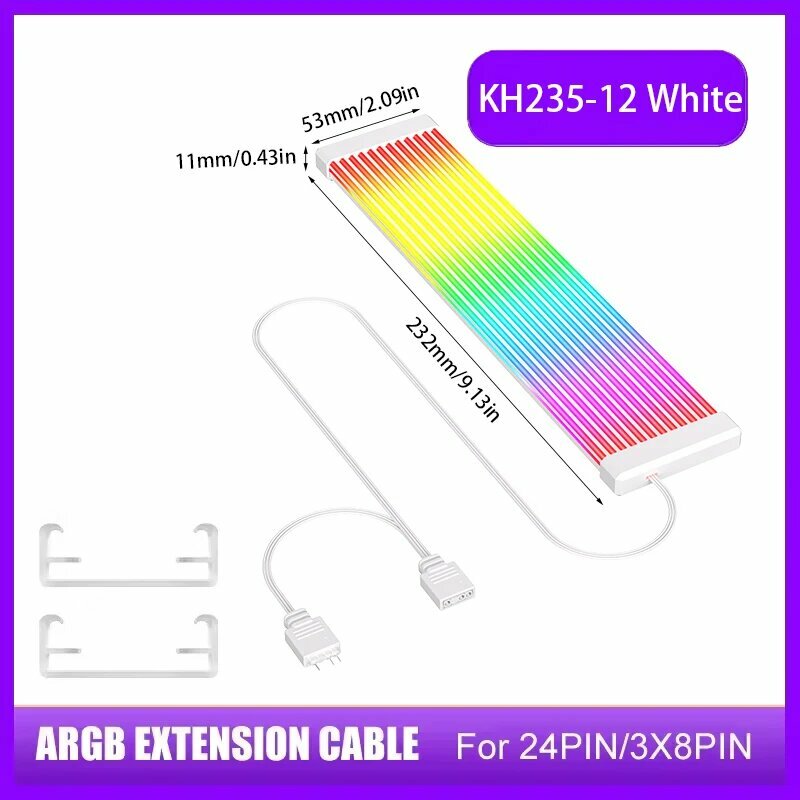 Кабель-удлинитель Для Материнской Платы ПК С ARGB-синхронизацией 5В, 3-контактный, Гибкая Светодиодная Лента, DIY-комплект