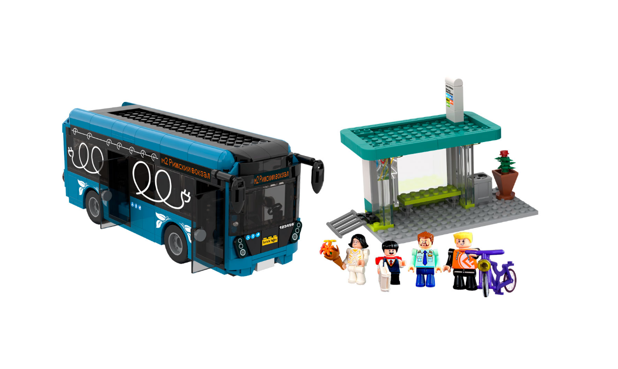 Конструктор Brick Labs Бриксити AB-1302 Конструктор Электробус