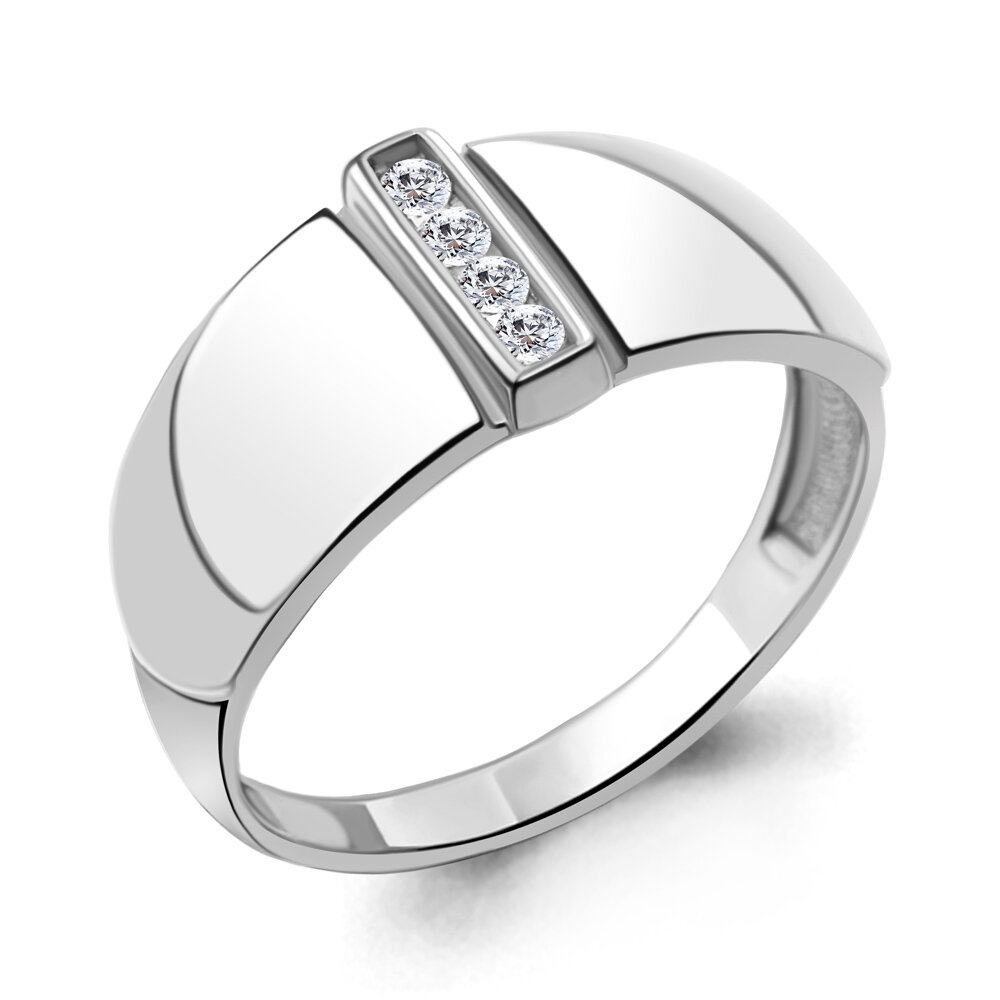 Кольцо, серебро, 925 проба, фианит