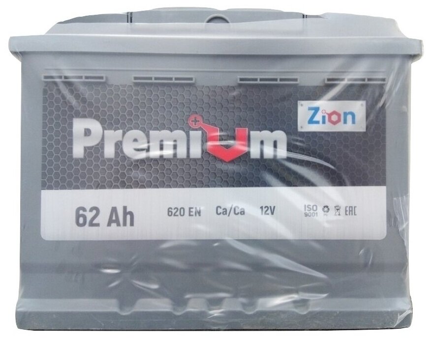 Аккумулятор ZION PREMIUM 62 Ач прямая полярность