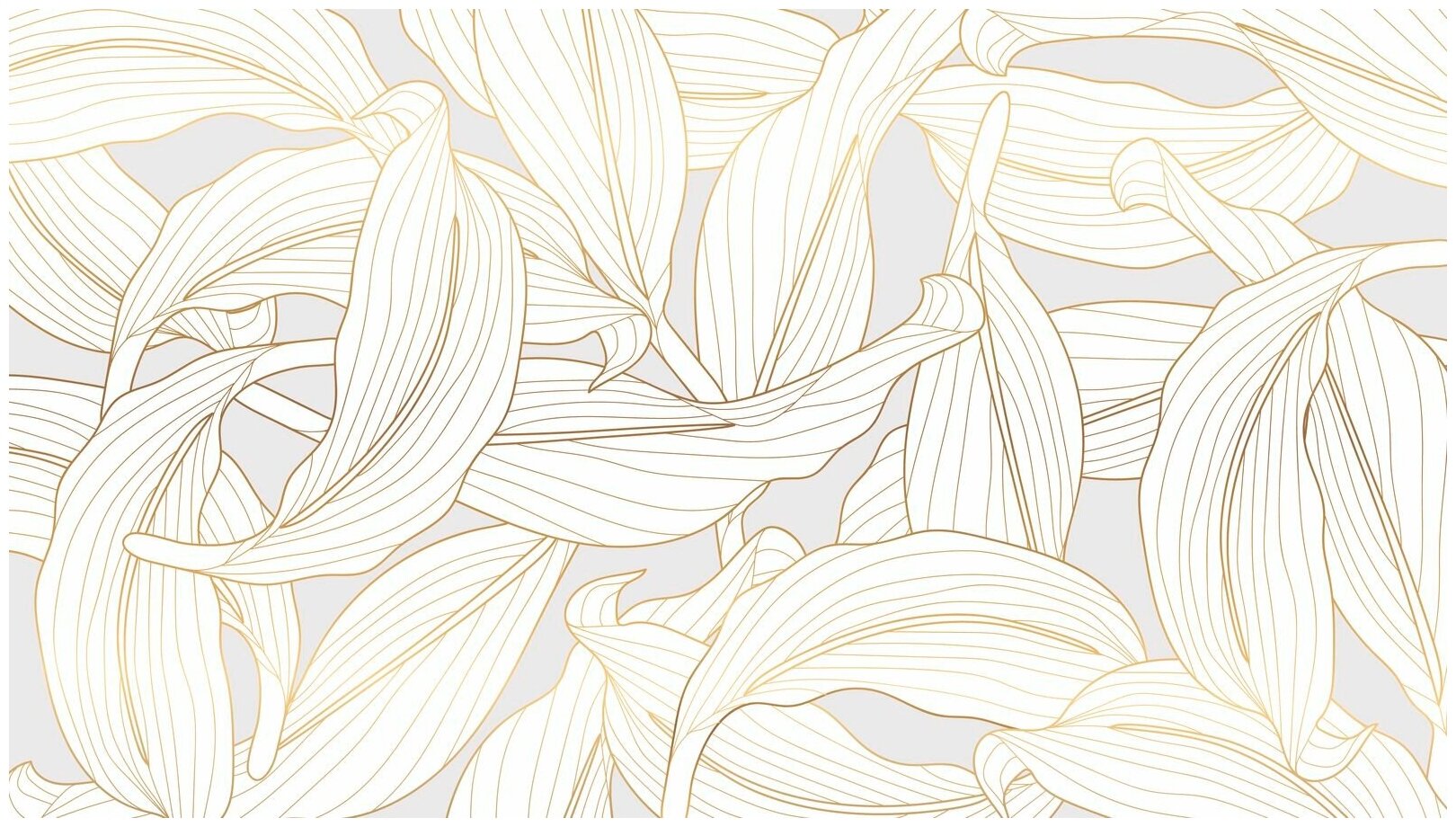 Фотообои Уютная стена "Кружение светлых листьев" 480х270 см Виниловые Бесшовные (единым полотном)