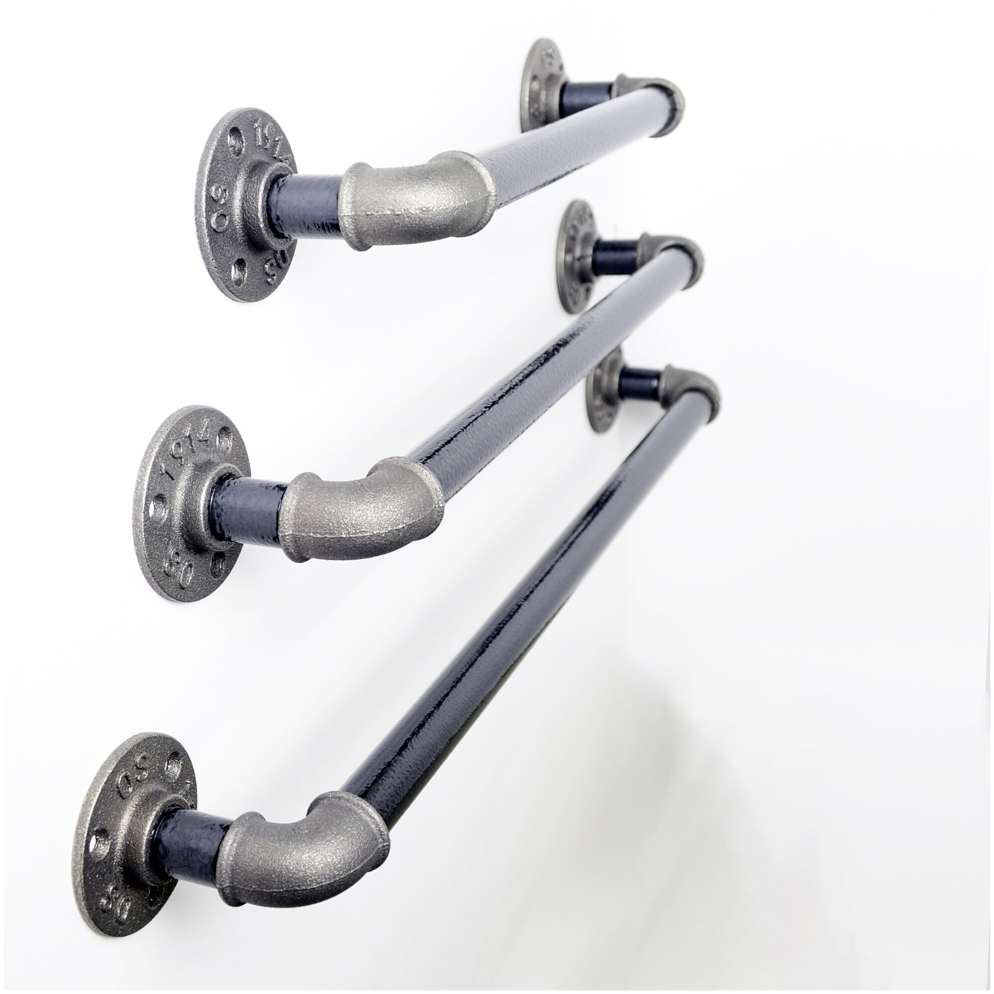 Держатель для полотенец, лофт, 46см, набор из 3 шт.