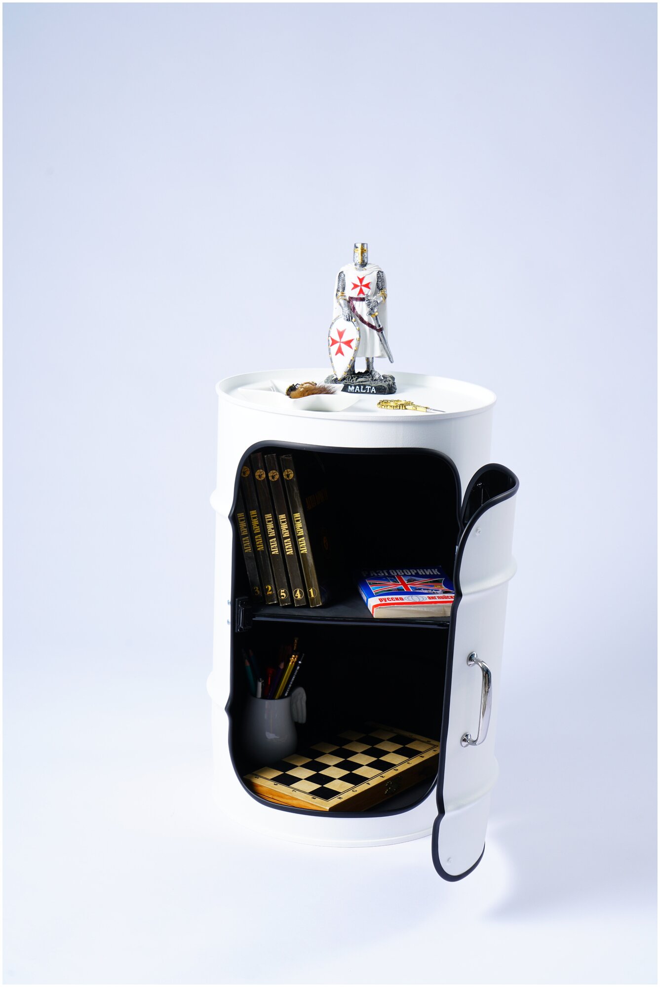 Декоративная бочка-шкаф pro mini white