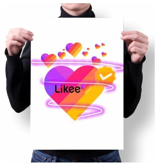 Плакат А2 принт Лайки Likee-3