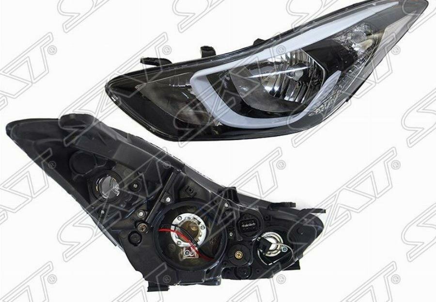 SAT ST2211181L Фара Hyundai Elantra 13-16 (Слева/ Галоген/ под электрокорректор)