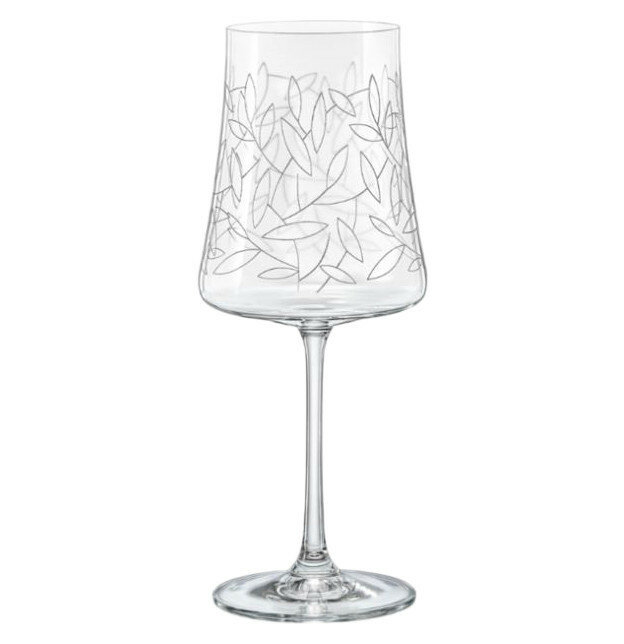 Бокал для белого вина 360 мл 1 шт Crystalex CZ s.r.o. "Экстра /Листья" / 331964