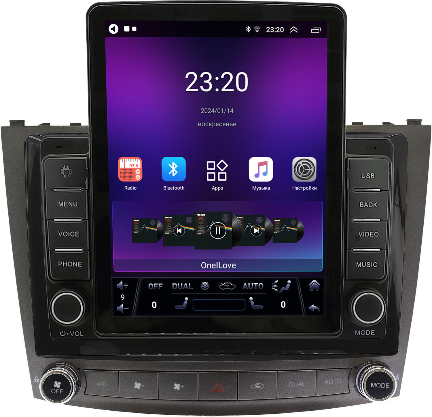 Штатная магнитола Lexus IS 2 2005-2012 Canbox GTR095-10-250 на Android 10 (QLed, 4/64, DSP, CarPlay)