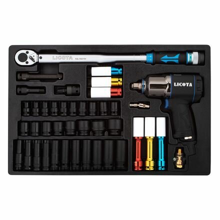 Licota ACK-381001 Набор с гайковертом, ударными головками и динамометрическим ключом в ложементе, 42 пр.