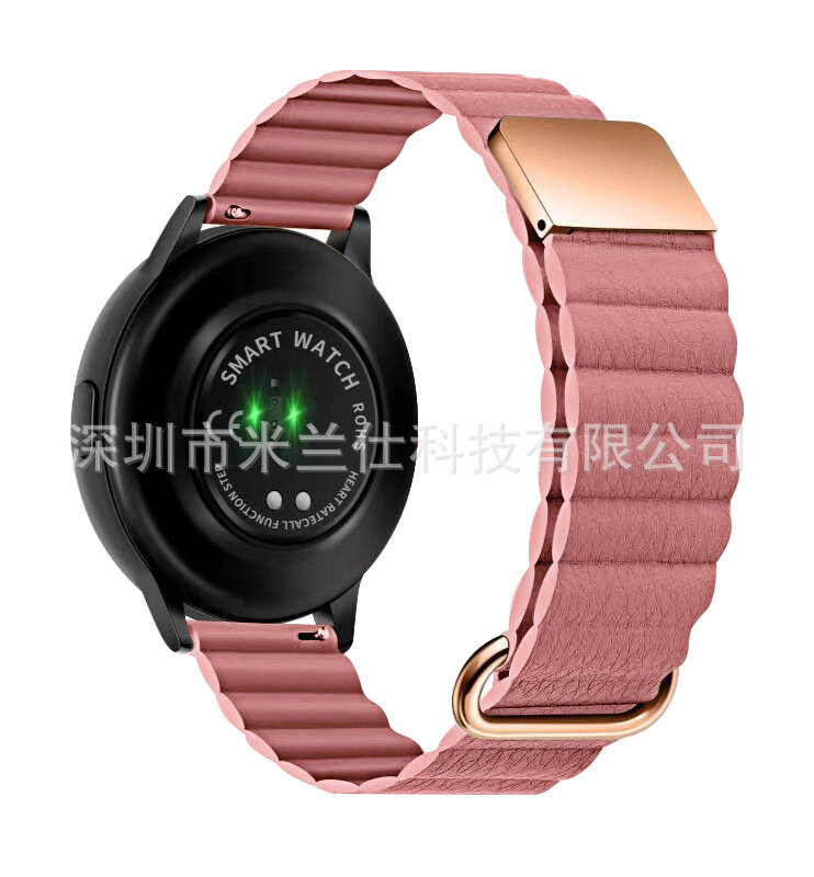 Ремешок для часов, для Samsung watch, Galaxy watch, Huawei GT, кожаный, магнитный, 20/22 мм