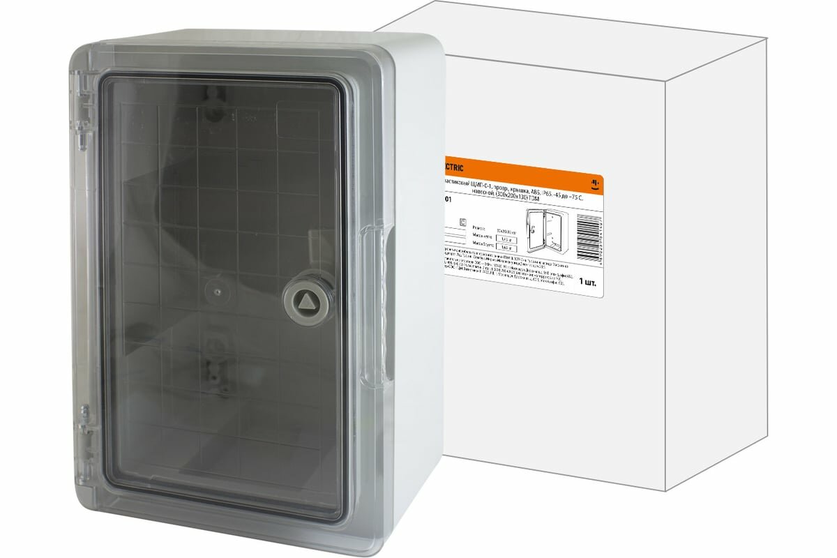 TDM ELECTRIC Бокс пластиковый ЩМП-0-1, крышка, ABS, IP65, -45 до +75 С, навесной, 300x200x130 SQ0933-0201