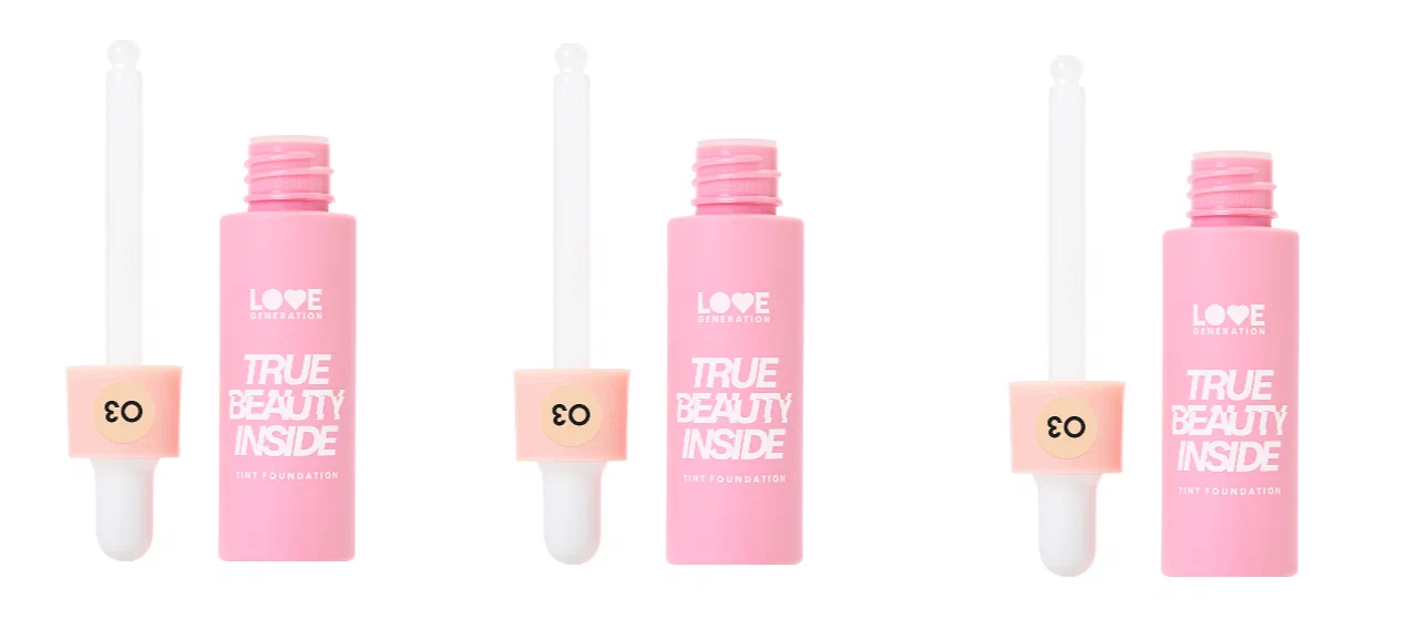 Тональный крем-тинт Love Generation True Beauty inside, тон 03 холодный бежевый, 27 мл 3 шт