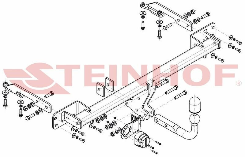 Фаркоп на Honda HR-V 2015-2021 (паспорт и сертификат в комплекте)(без электрики) Steinhof. H-071