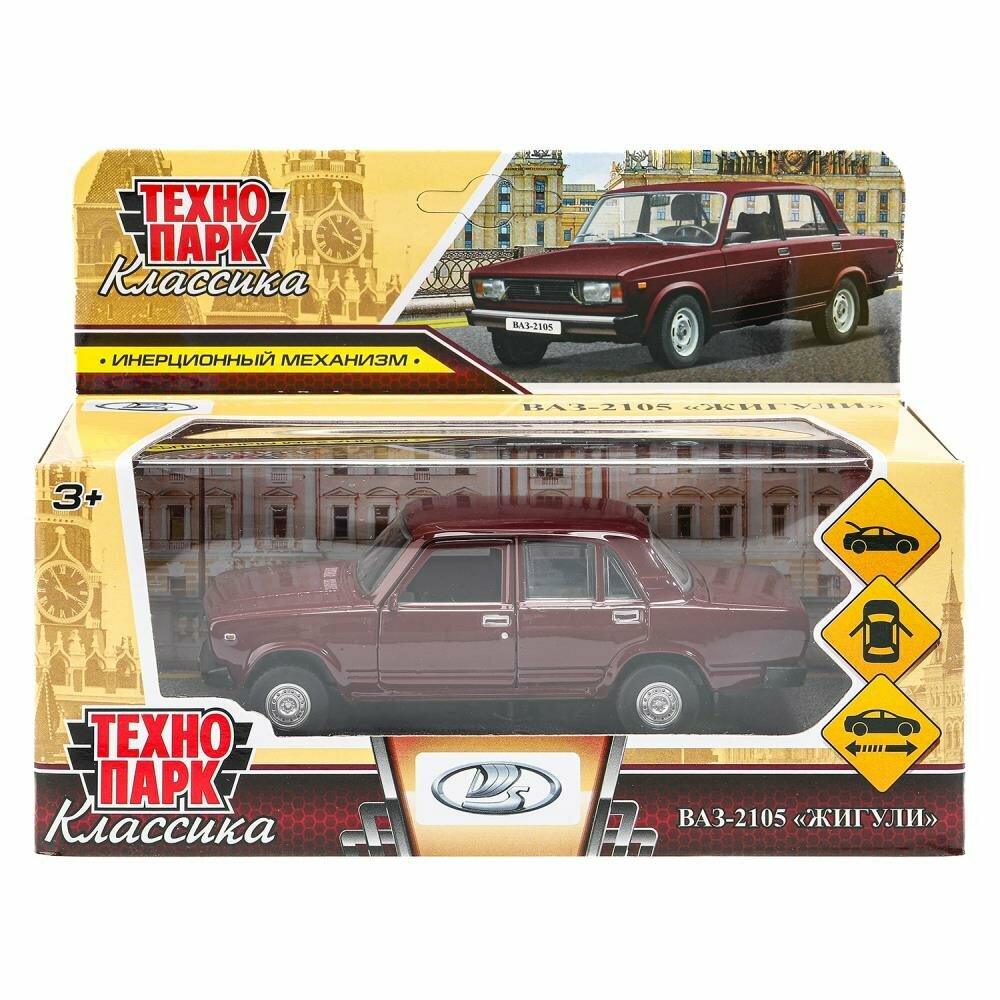 Машина металлическая Лада ваз-2105 1997, 12 см. инерция Технопарк 2105-12-GT