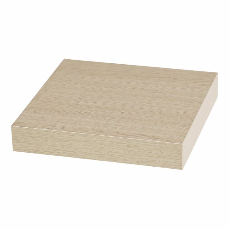 Полка со скрытым креплением elemento 235х235х38 мм белое дерево