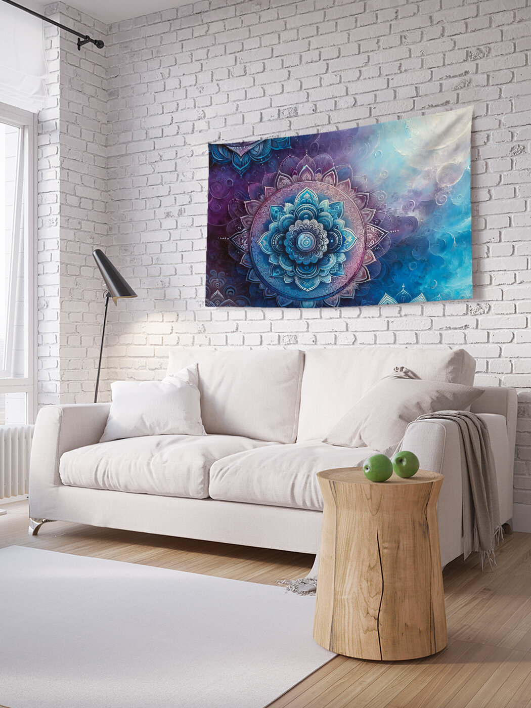 Фотопанно на стену горизонтальный постер 150х200 "Мандала краской", JoyArty