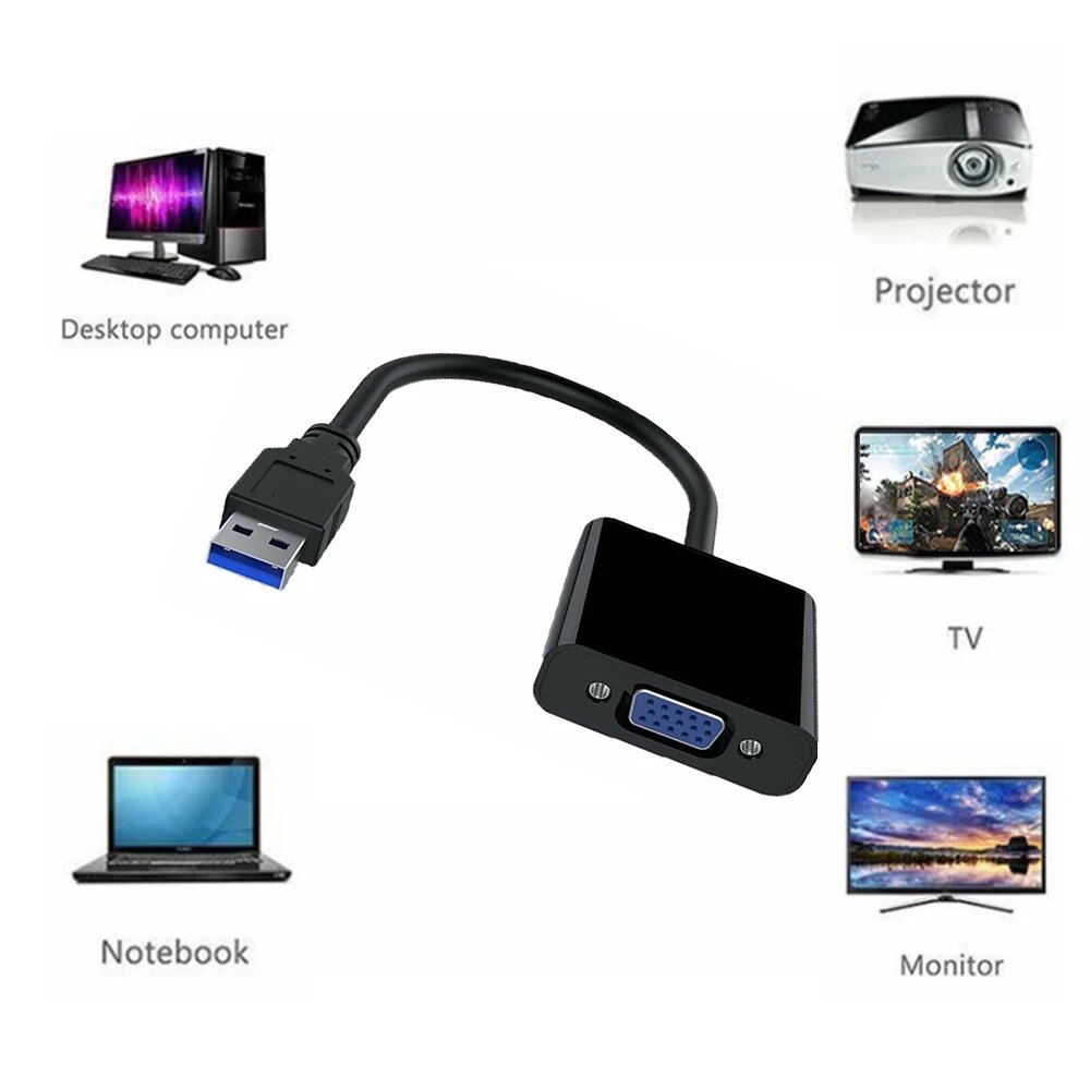 USB 3.0 к VGA адаптер для компьютера