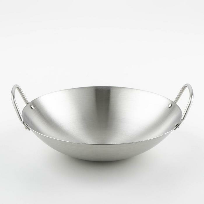 Сковорода-wok КНР "Chief", D 26 см, нержавеющая сталь (6916738)