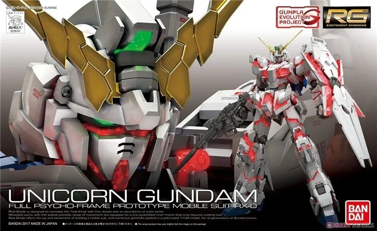 Фигурка Bandai rg Gundam 1/144 RX-0 Unicorn Gundam