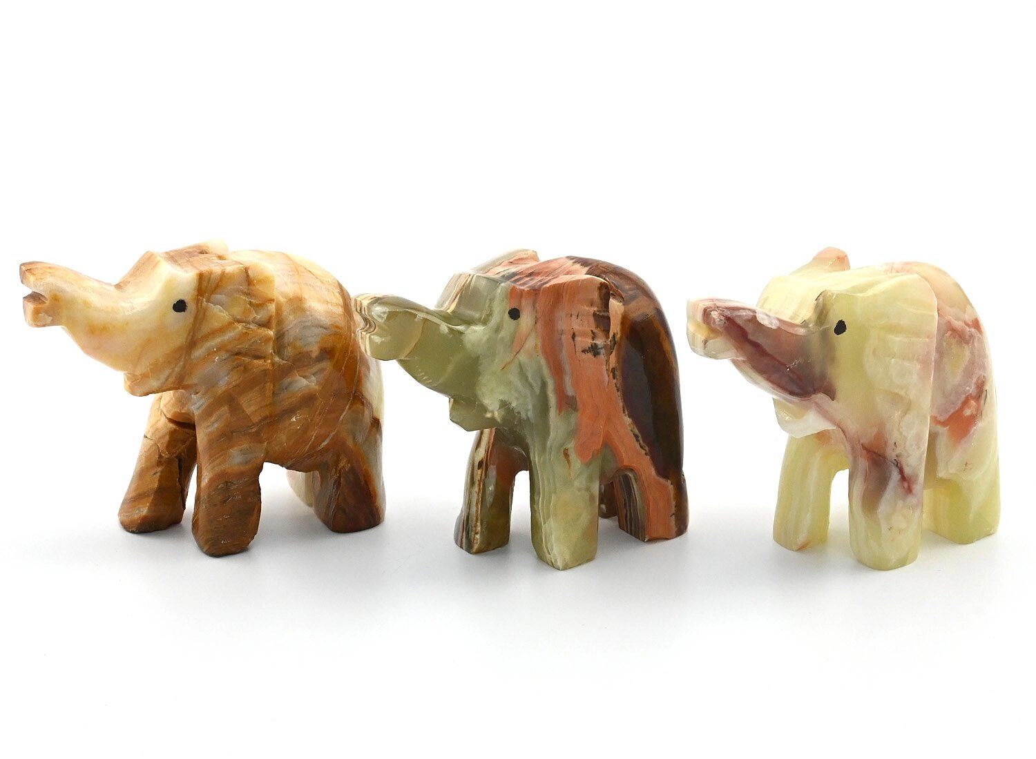 Слон из оникса №3 80*30*60мм .