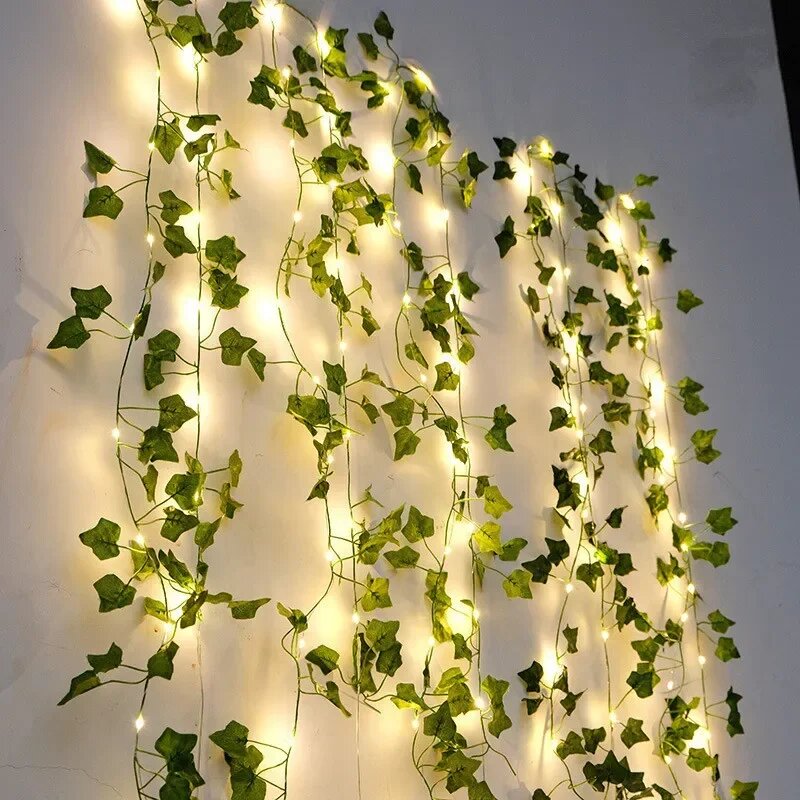 Искусственные гирлянды с LED, 10м, 100LED, Maple Leaf