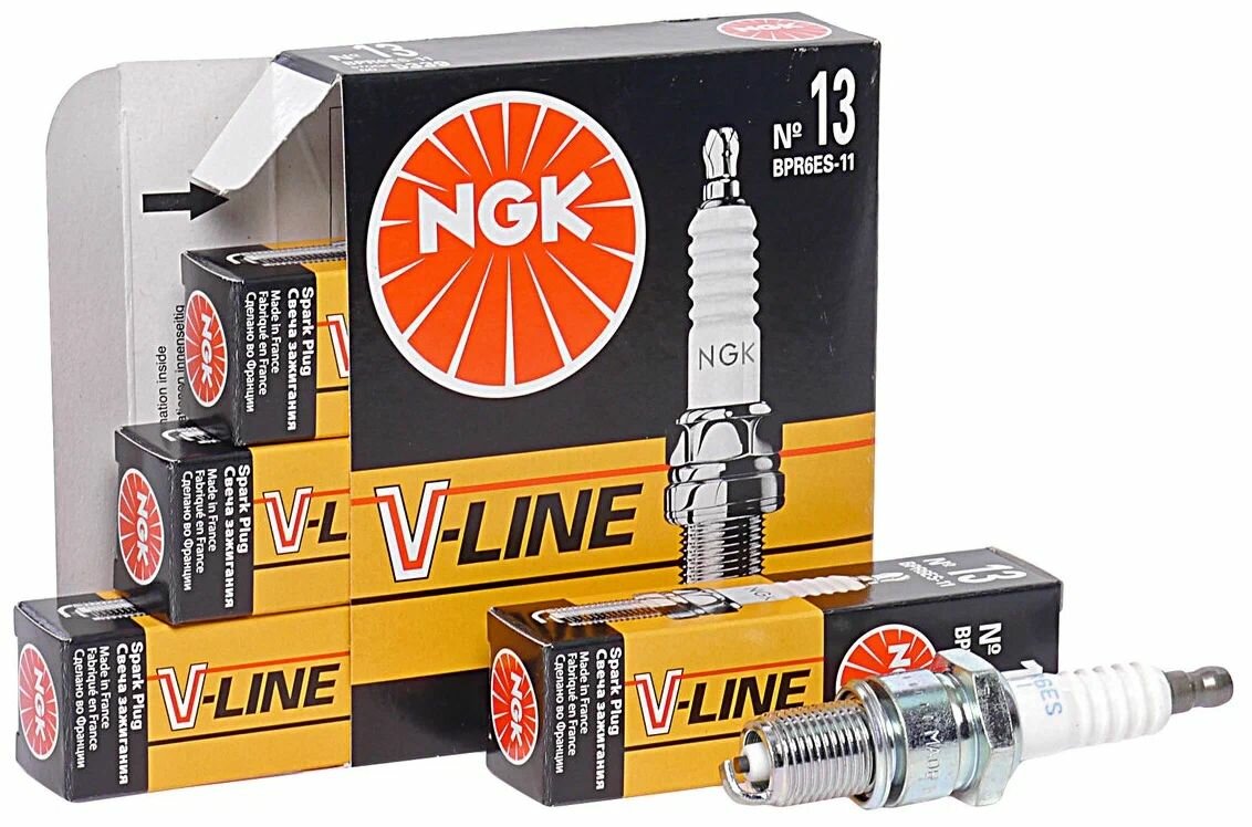 Комплект свечей зажигания NGK VL13 ВАЗ Лада Гранта, Калина , Приора, 2108-1112 (8 клапанов) 2110, Datsun On-Do, Mi-Do; Daewoo Nexia N150 8V BPR6ES-11 VL13 5339, BPR6ES11 4 шт