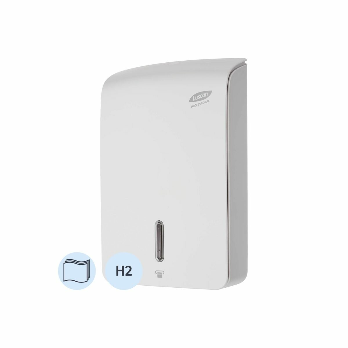 Диспенсер для полотенец листовых Luscan Etalon maxi, пластик, белый, 8шт.