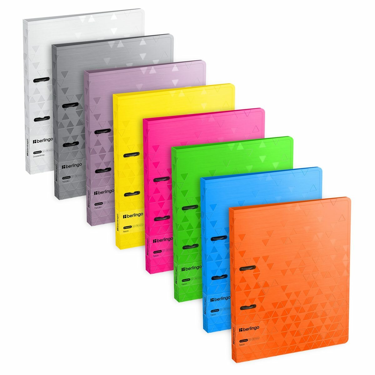 Папка на 2-х кольцах Berlingo Neon+Metallic+DoubleWhite (24мм, 1000мкм, D-кольца) (RB4_2D398)