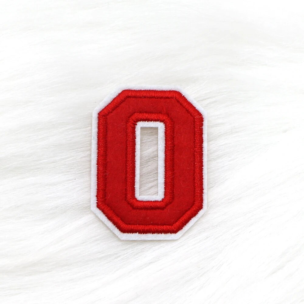 Нашивки с красными буквами для вышивки Красный, Золотистый