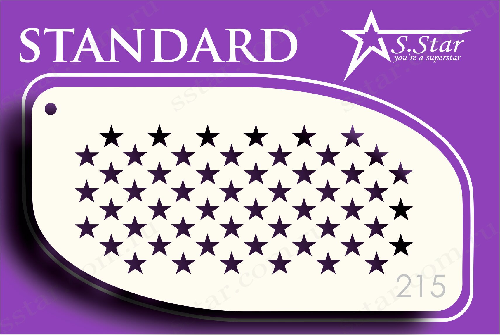 Трафарет для аквагрима постоянного пользования звезды