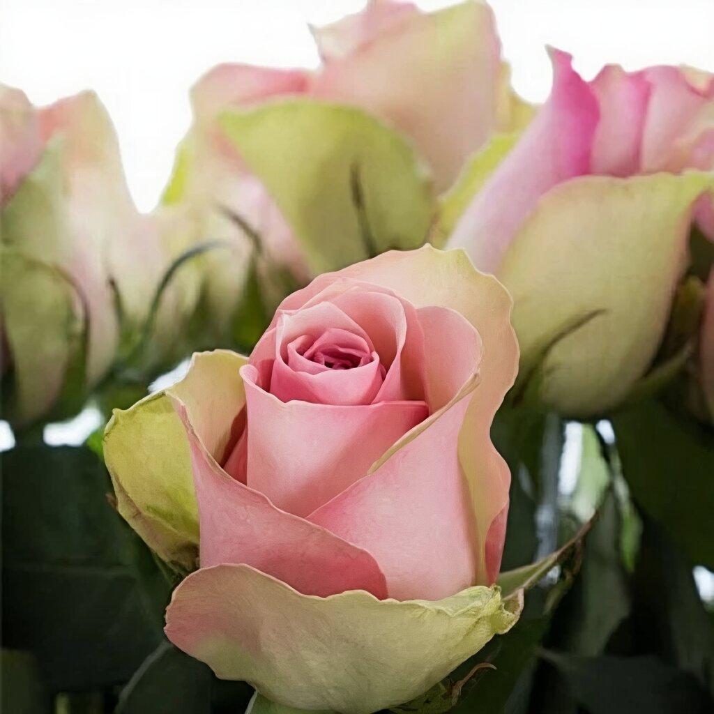 Чайно-гибридные розы "Бель Роуз", ЗКС, многолетние, розовый цвет, 2 шт