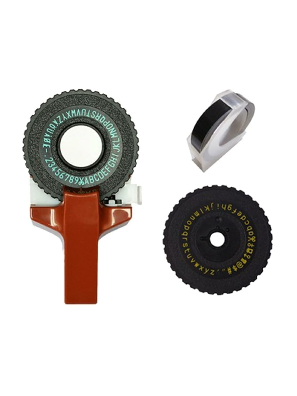 For Motex E101 Label Printer +2 wheels Hand Stamping Printing for dymo 3D Embossing Manual Tape Typewriter Lettering Mac