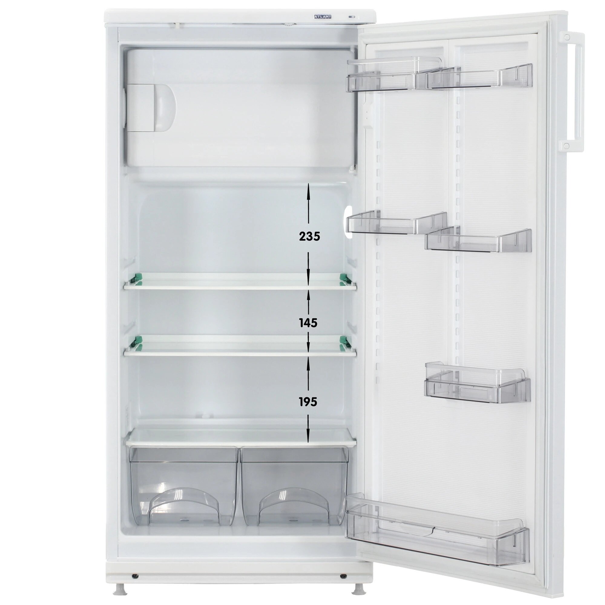 Холодильник ATLANT, МХ 2822-80, 1 компрессор, белый, 220л, 60x131x60 см