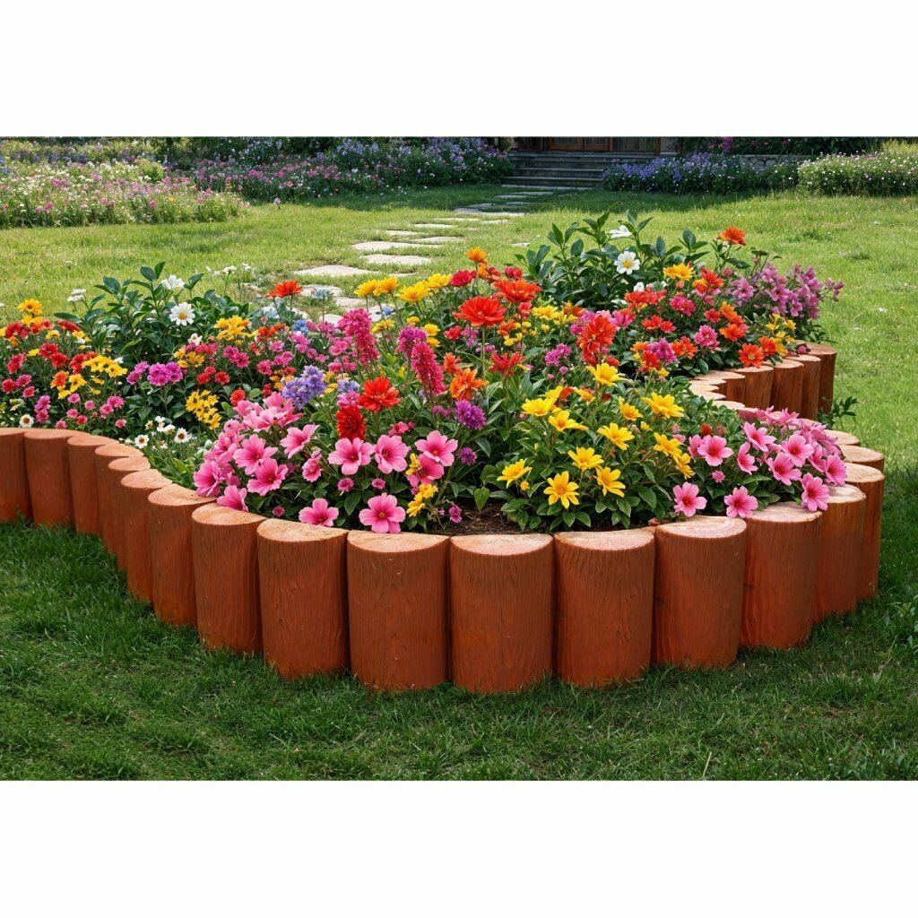 Забор декоративный пластмасса, Мастер сад, Садовый конструктор, 15х300 см, терракотовый