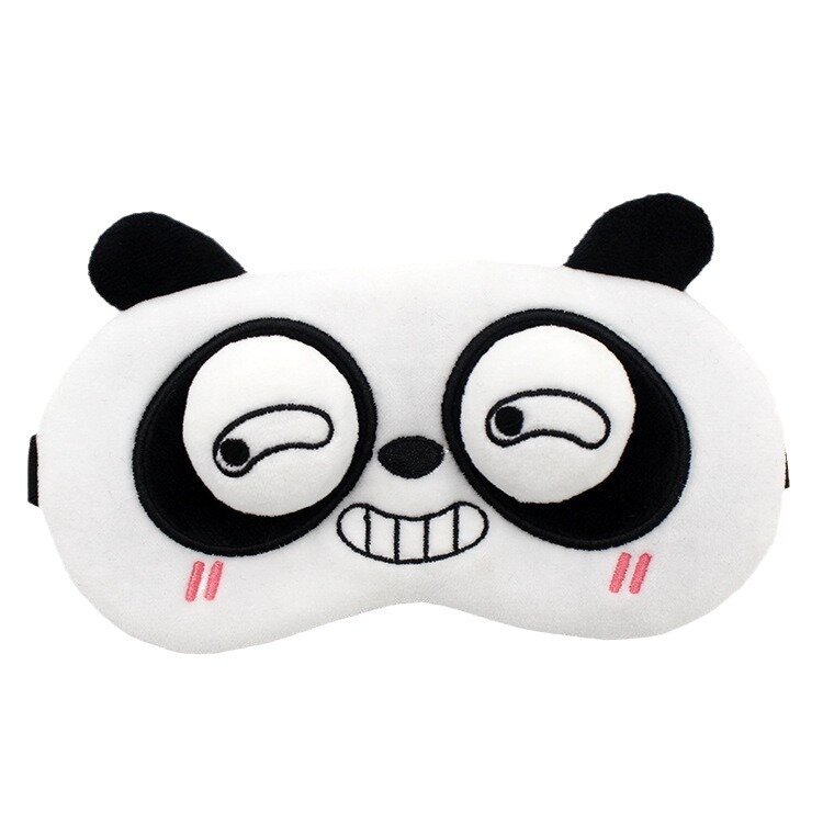 Маска для сна "Панда" для детей, милая плюшевая мультяшная маска для сна с забавным выражением лица, светонепроницаемая маска для сна и путешествий, мягкая повязка на глаза для детей