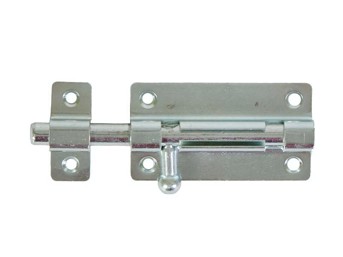 Шпингалет накладной цинковый 60х33мм, надежный, для деревянных дверей