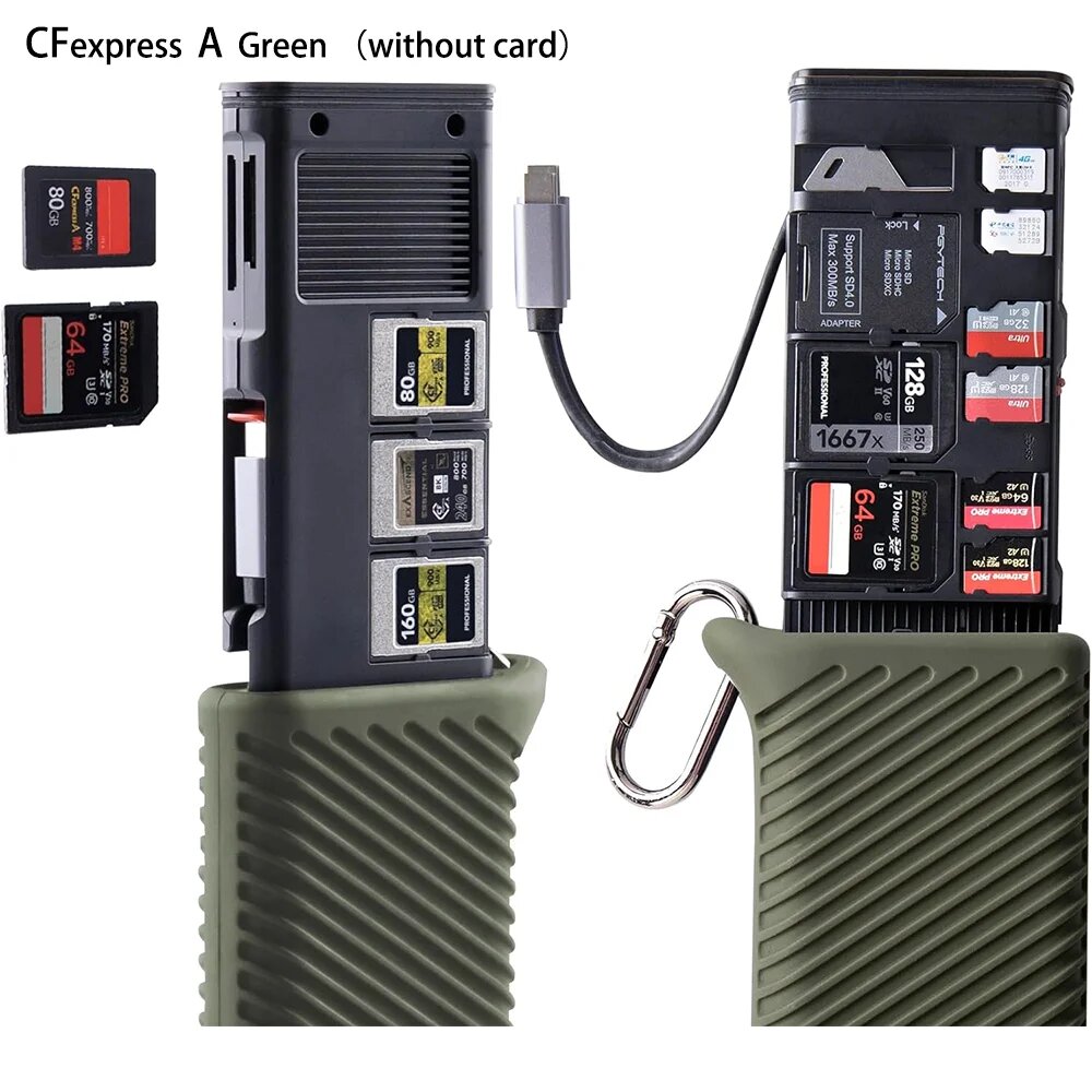 Чехол для карт памяти PGYTECH CF A Green