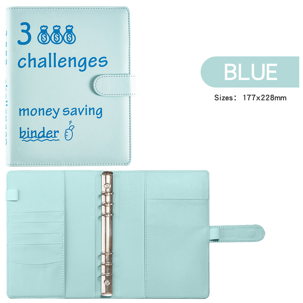 100 конвертов, сэкономив деньги, бюджетный переплет кожаная покрытие PU с денежным конвертом ПВК карманная молния/цифровые наклейки, используемые в качестве системы сэкономить на день день рождения, сэкономив подарку по день