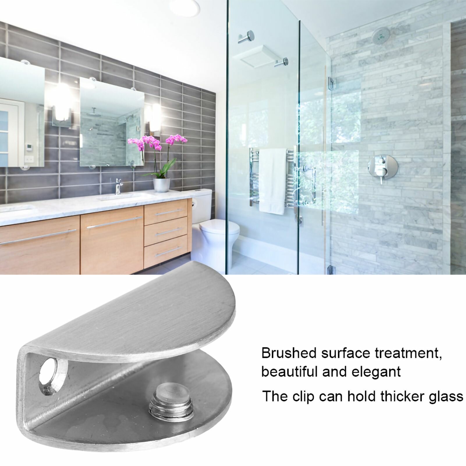 6 шт. матовый стеклянный зажим из нержавеющей стали, держатель, кронштейн, зажим для панели, крепежный инструмент для домашнего использования