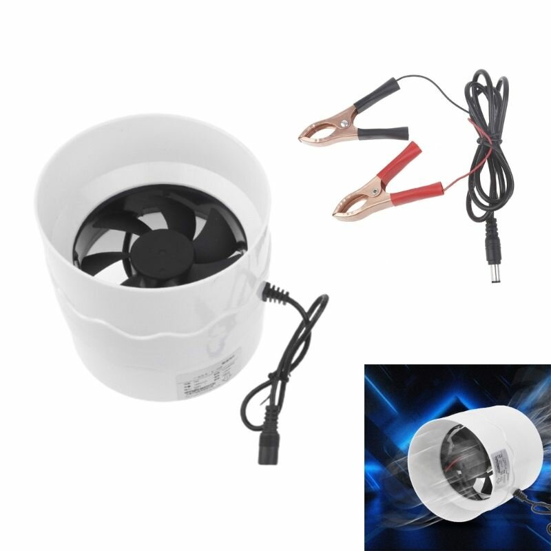 110 мм канальный вытяжной вентилятор + 12 В зажимной шнур питания