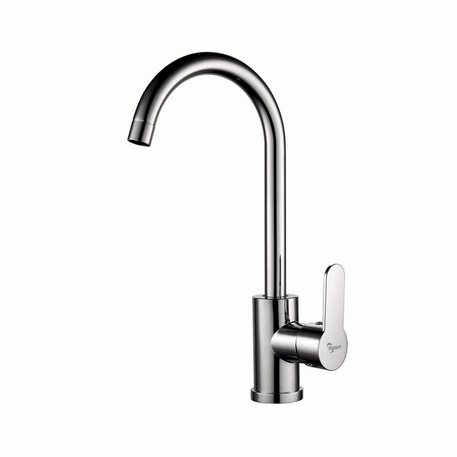 Смеситель для кухни Plstart PL4002 хром, с гибким изливом, рычажный, пластик и сталь