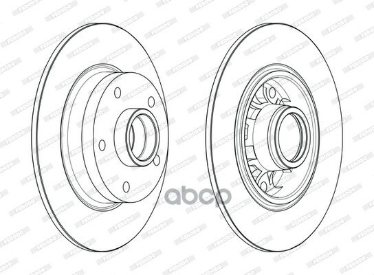 Диск тормозной 1 ШТ. Ferodo DDF17301 тормозной диск автомобильный аналог оригинала высокий ресурс