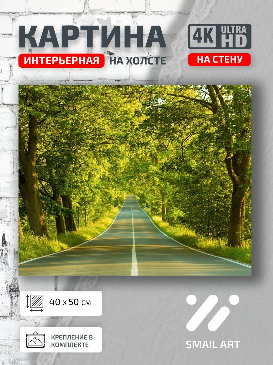 Картина на холсте интерьерная 40 на 50 на стену Лето Landscape для кафе пейзаж интерьер