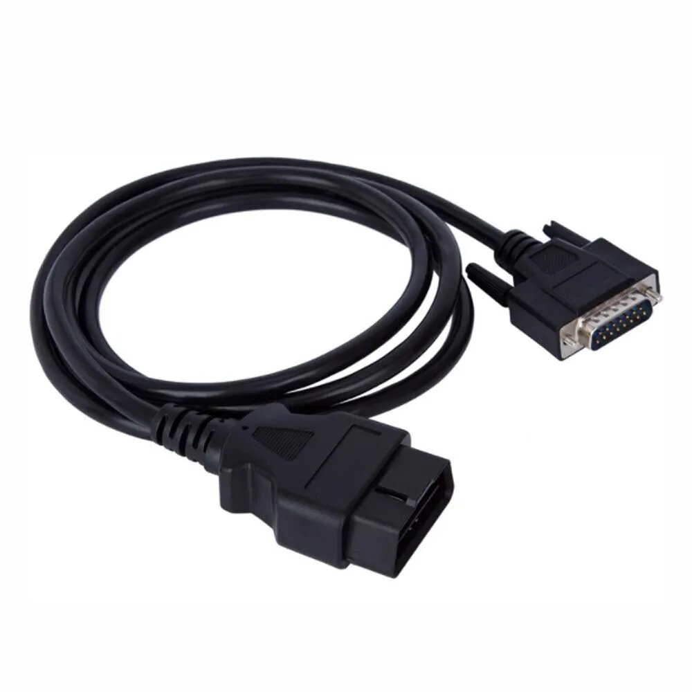 Автомобильный удлинительный кабель 1,5 м OBD 2 OBD2 «папа» к DB15 «папа» OBDII OBD II Кабель DB 15PIN Универсальный для автомобилей с 16-контактным интерфейсом OBD2