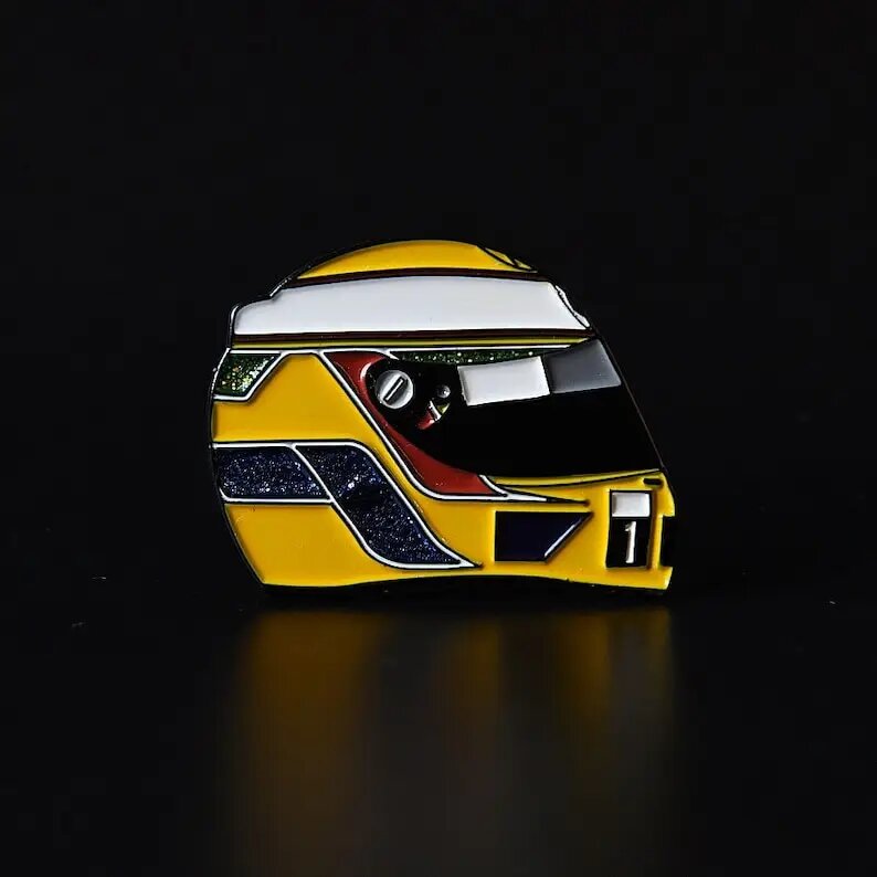 Lewis Hamilton 2008 F1 Helmet Enamel Pin