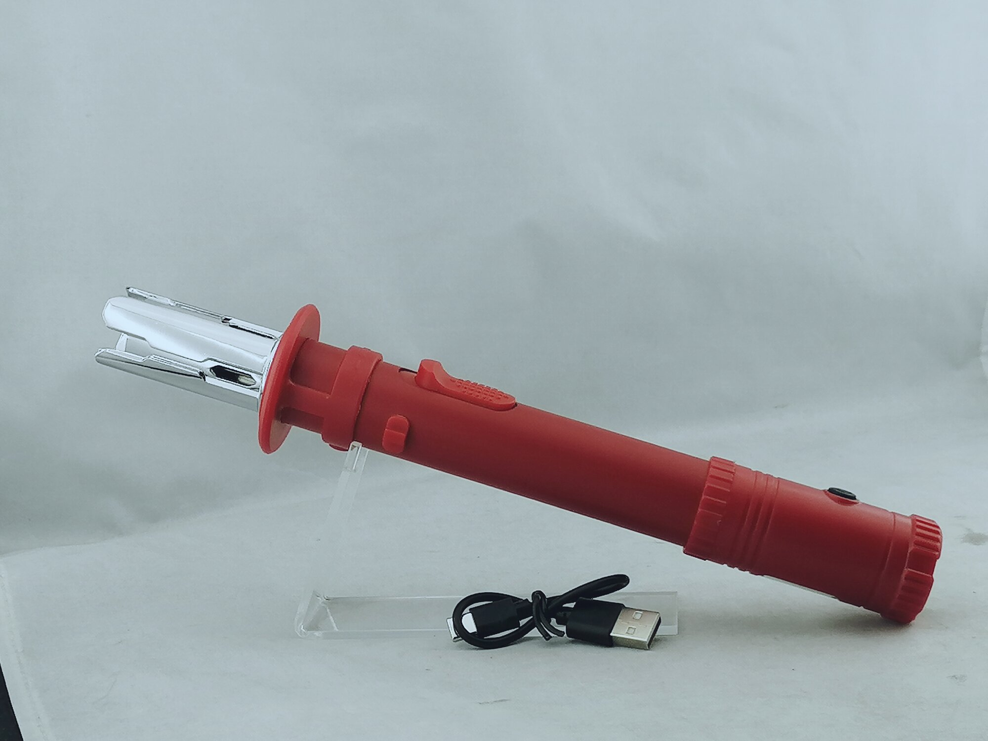 Зажигалка для мангала или камина, горелка газовая - меч инквизитора с фонарем черный, без газа, НЕ заправлена