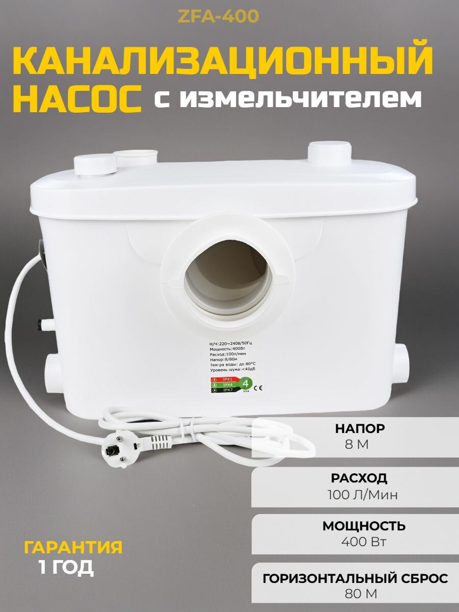 Канализационный насос с измельчителем ZEGOR