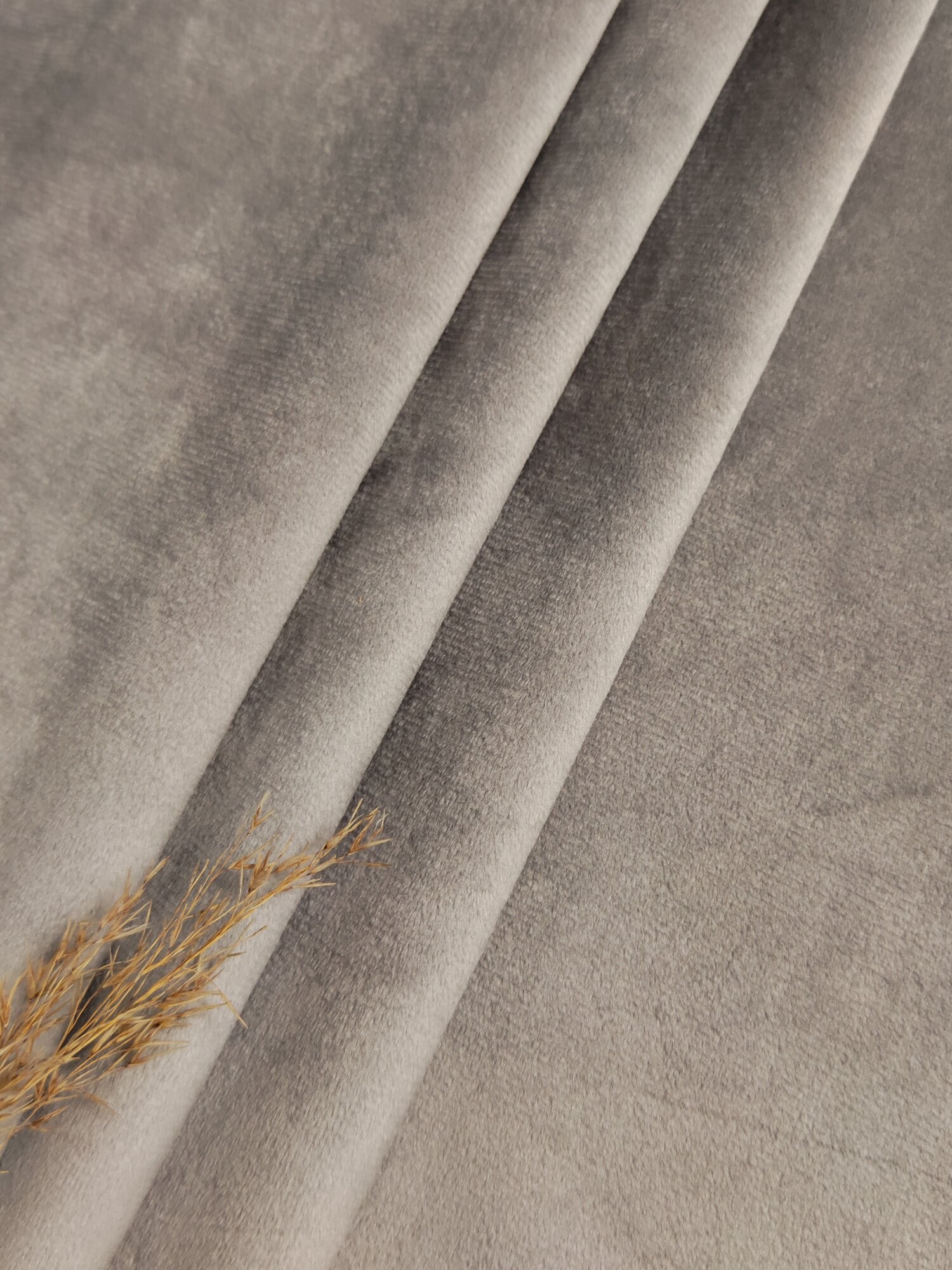 Ткань для пошива штор "Бархат велюр" на отрез от 1 м, цвет бледно-сиреневый, производитель Турция