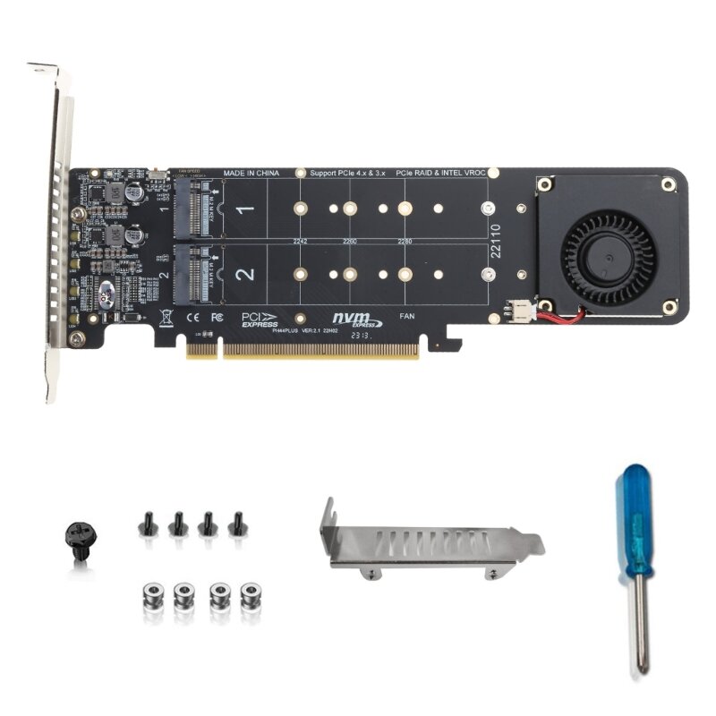 Адаптер NVME PCIe PCI-E X16 к NVME для M.2 для M для ключа 4 SSD для адаптера RAID-массива PCIE Split Card 2U Серверные расширения